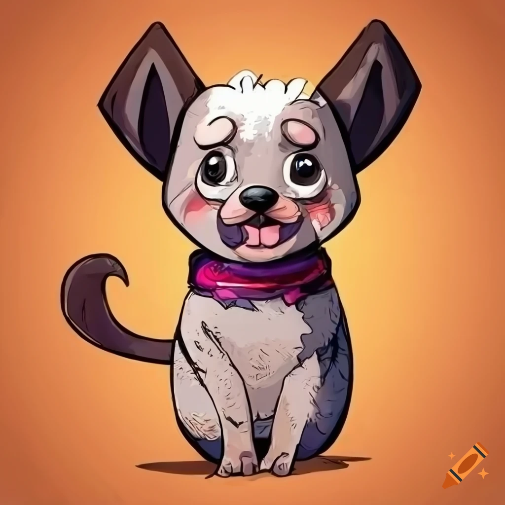 Comic-style dog puppy for mobile game on Craiyon