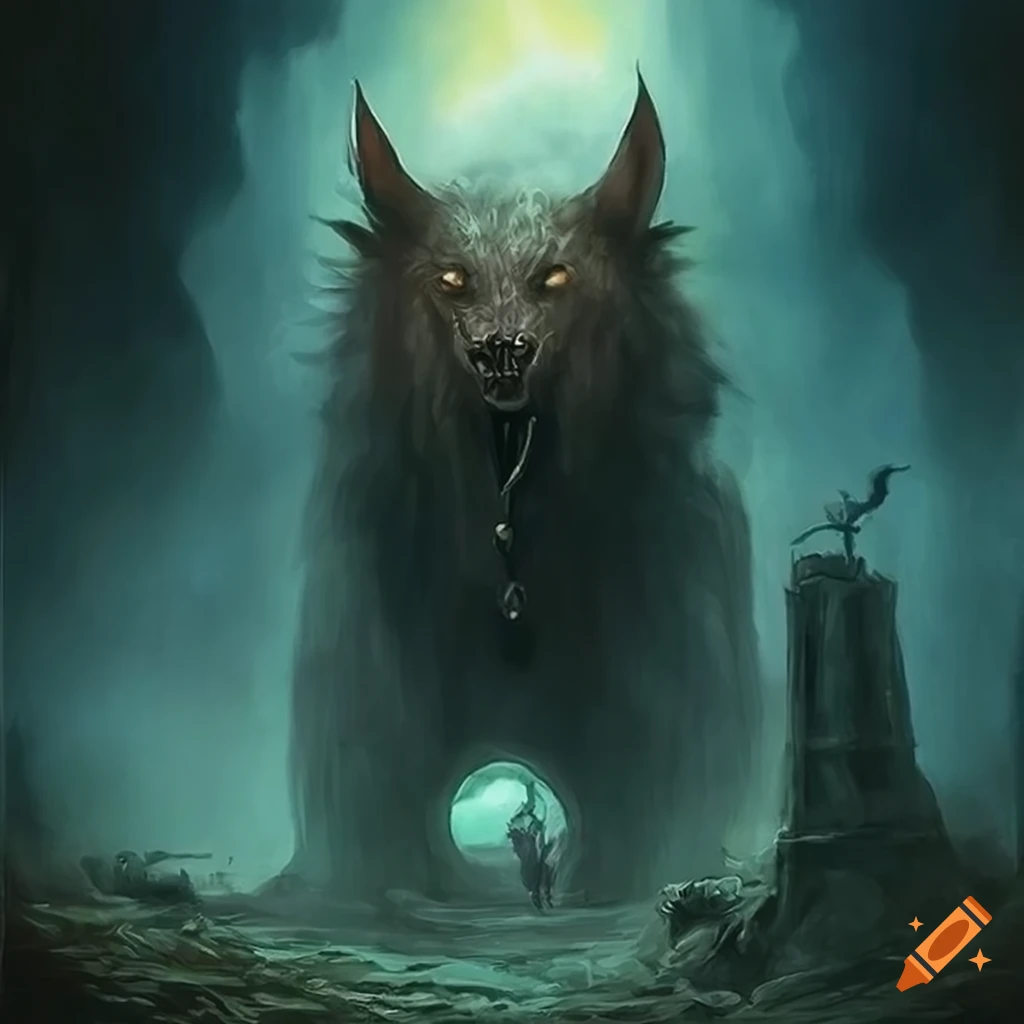 Painting of blood splatter and mythical creatures during werewolf ...