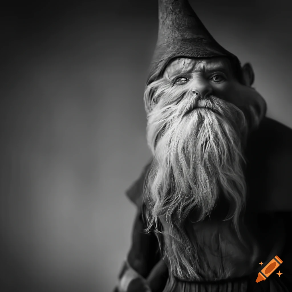 Close-up portrait of a charismatic gnome wizard