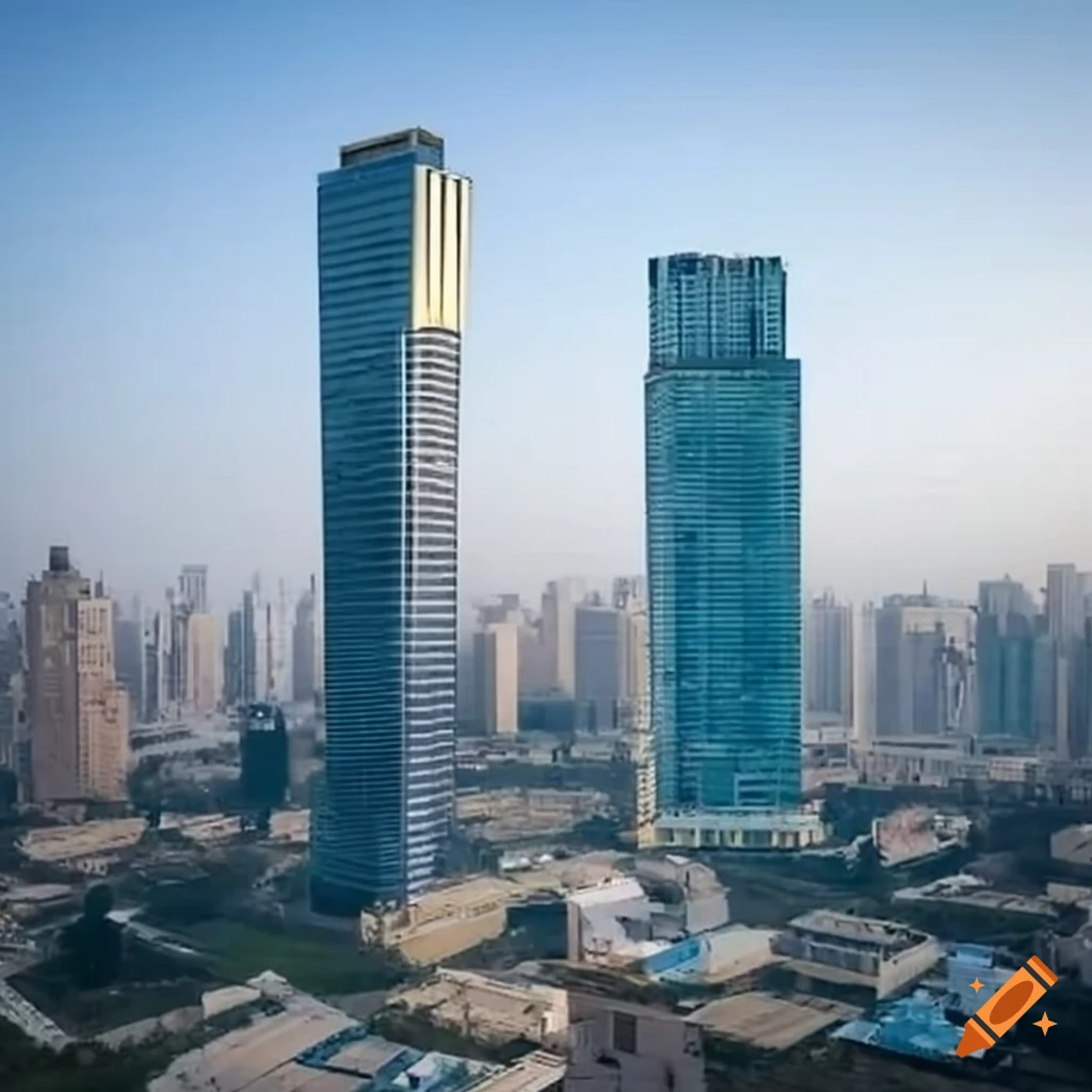 Panoramic view of modern skyline in Pakistan on Craiyon