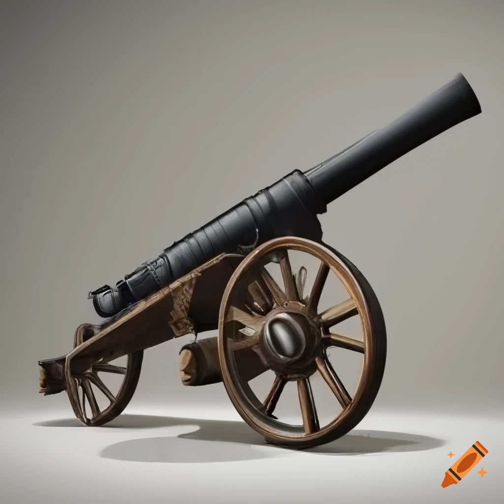 Top view of a pair of canons on Craiyon