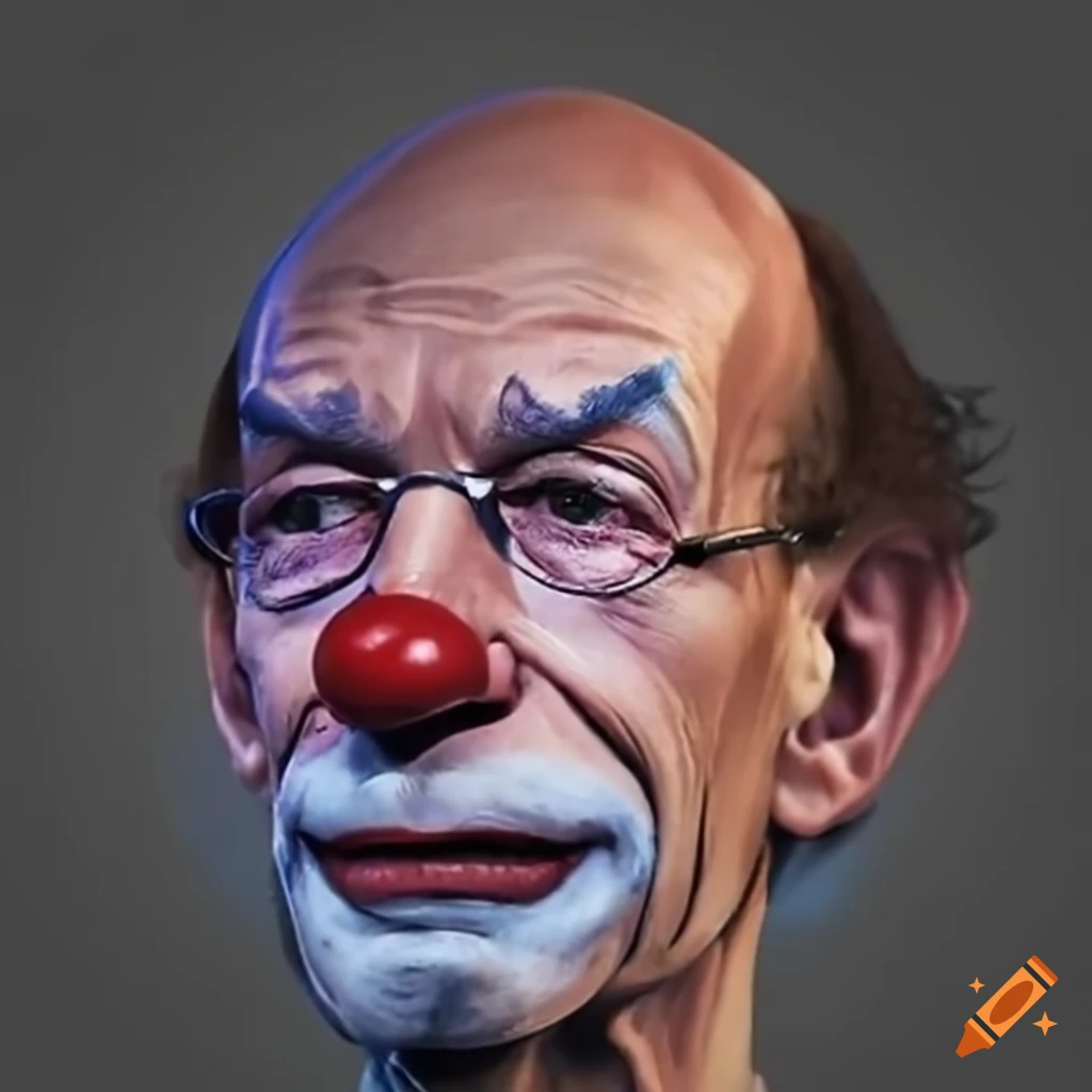 White-faced clown crying on Craiyon