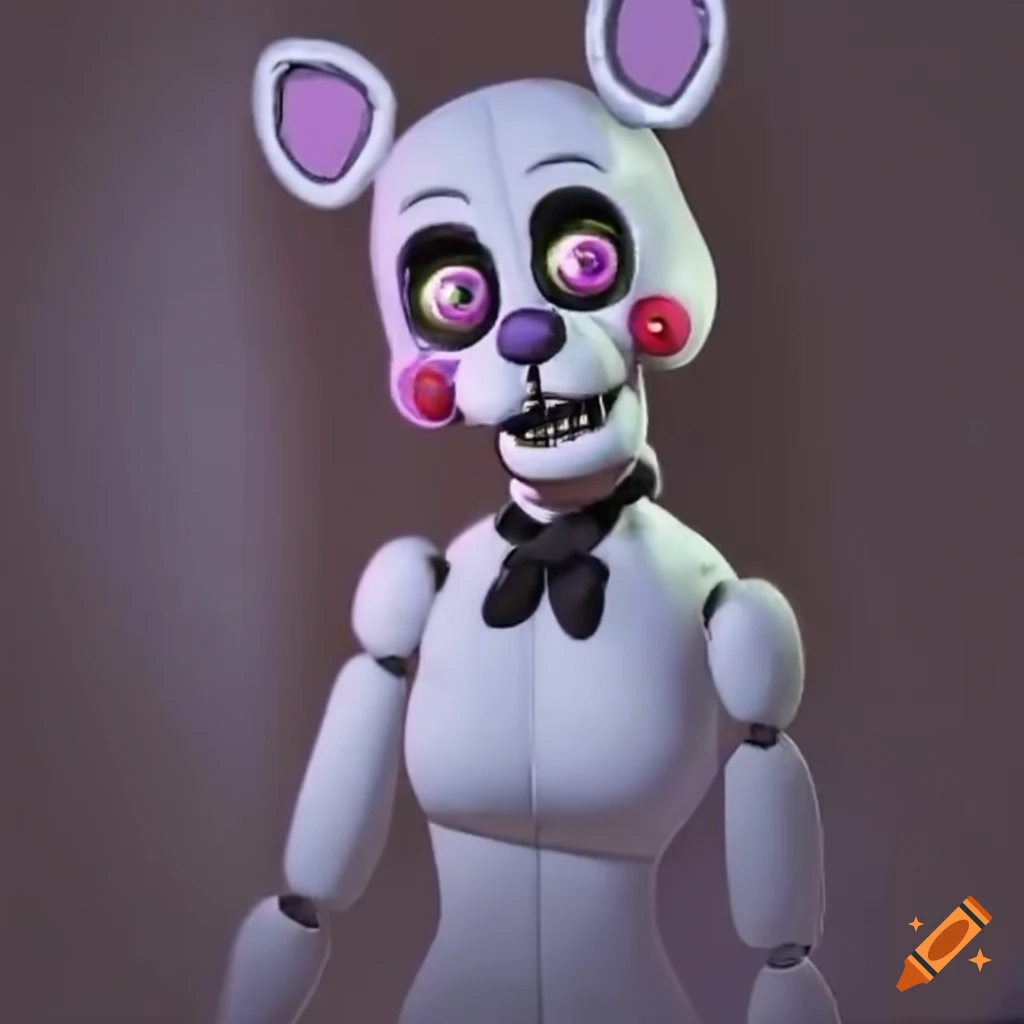 Five nights at freddy's white cat character on Craiyon