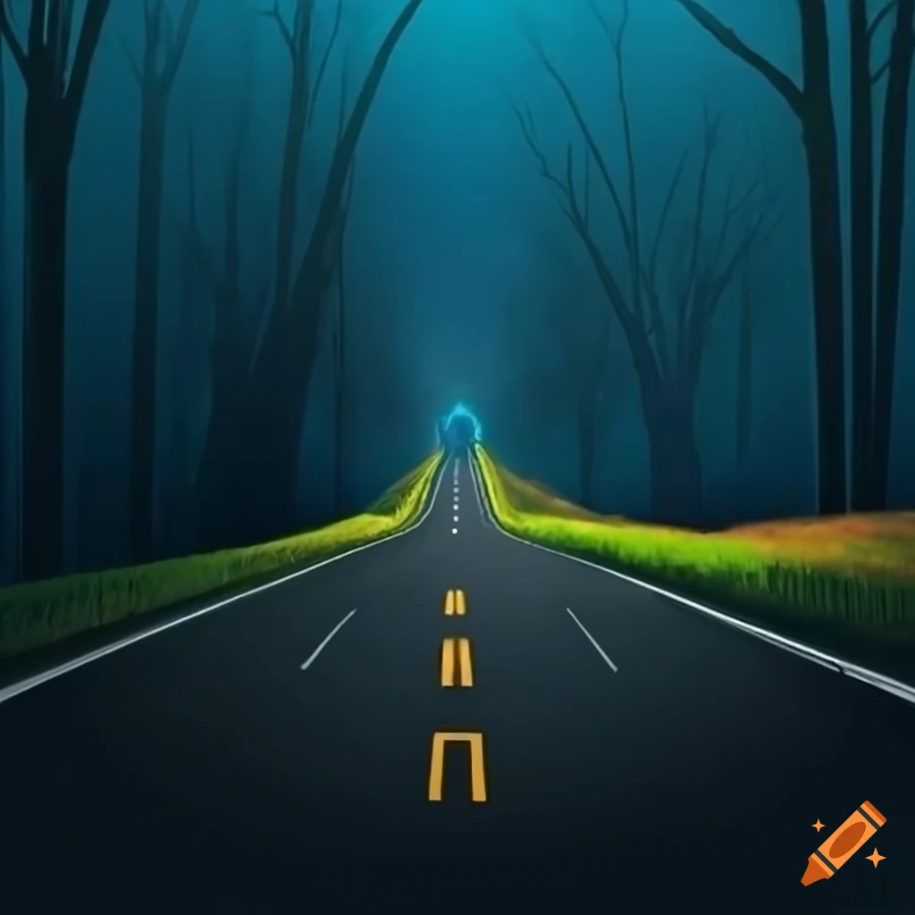 Illustration of a road stretching into the distance