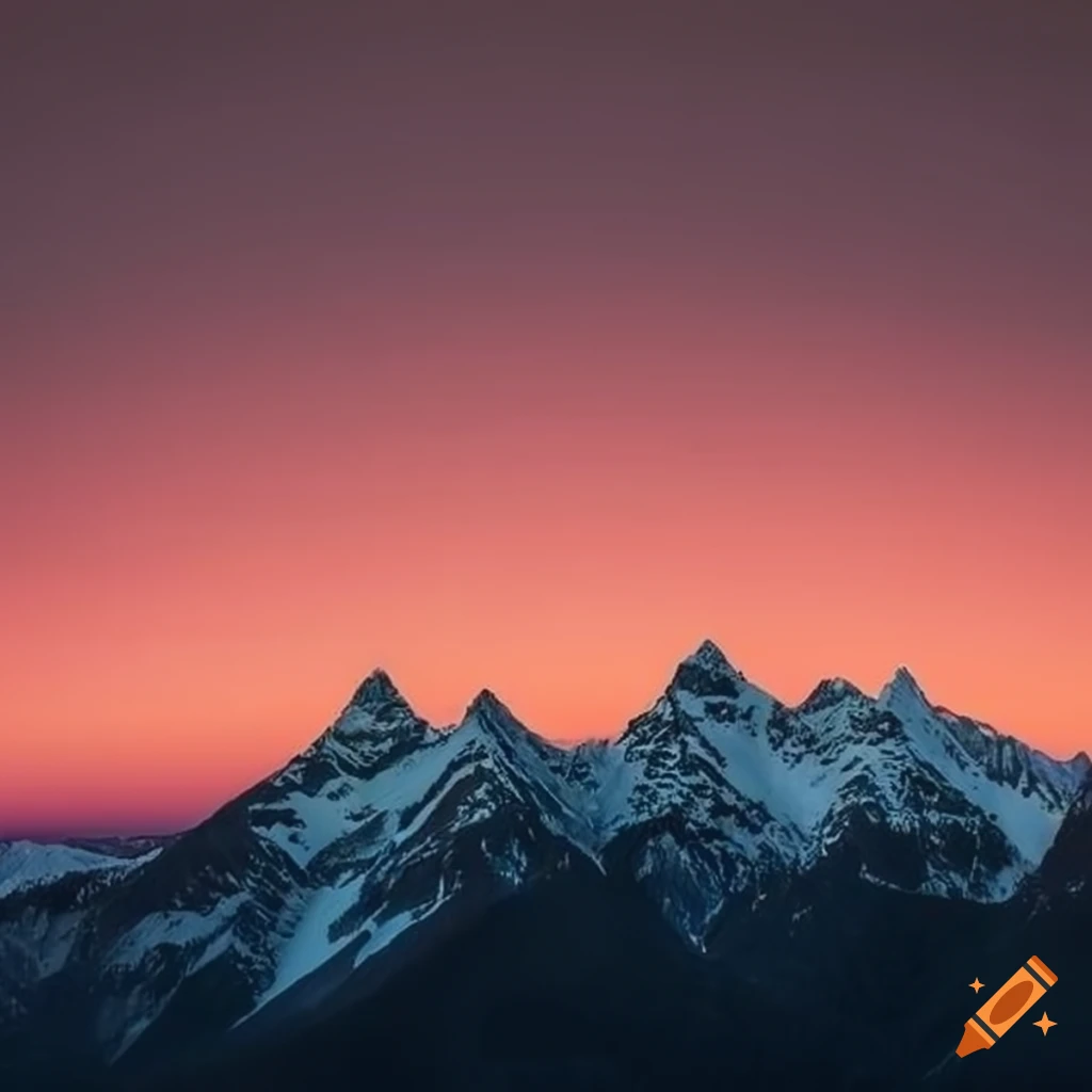 Peaceful mountainside landscape on Craiyon