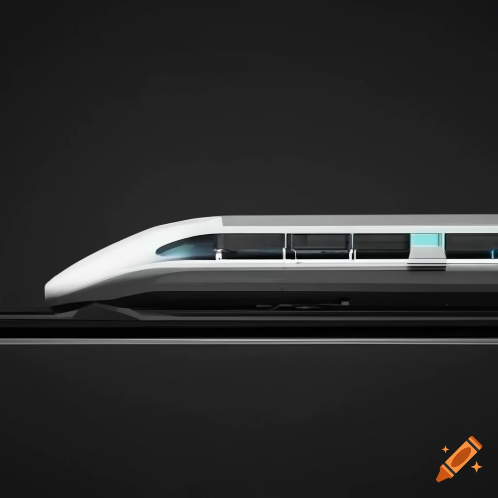 Modern hyperloop train on Craiyon