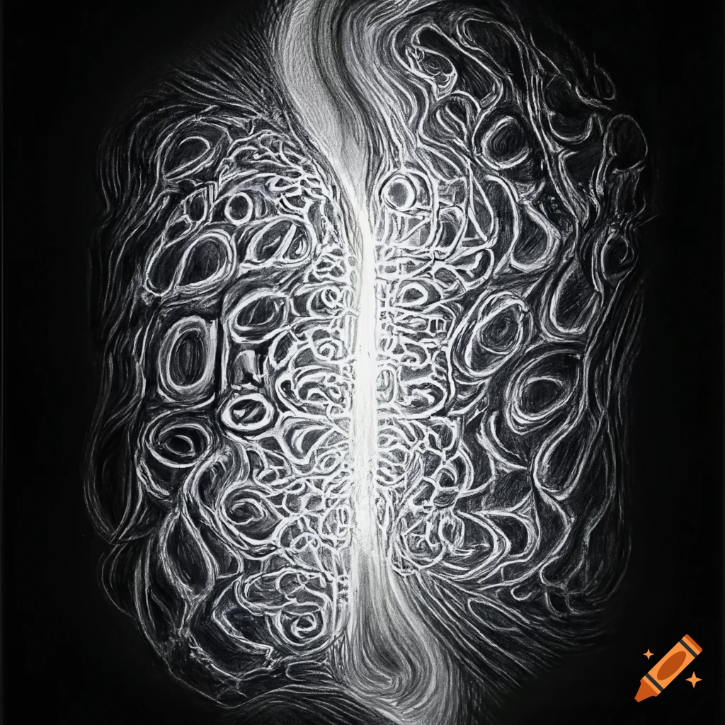 Detailed pencil sketch of wave function collapse on Craiyon