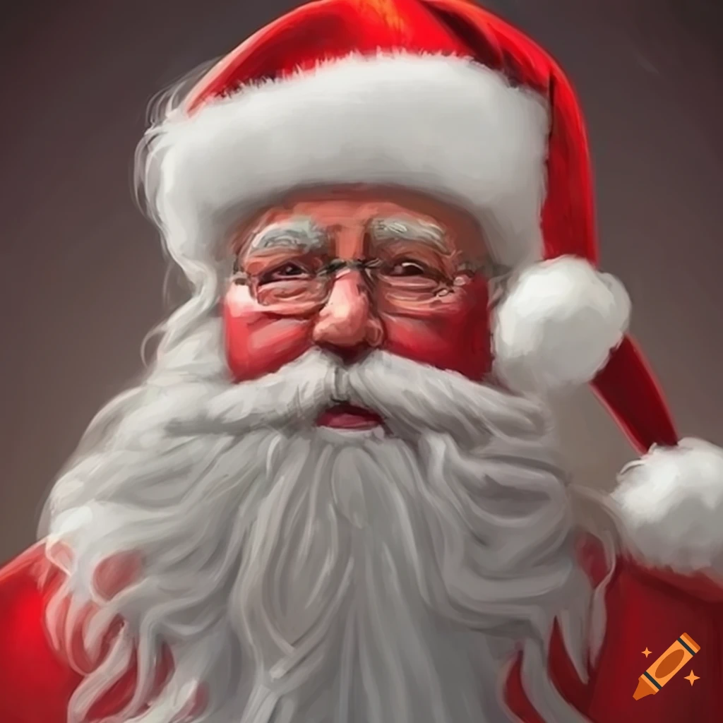 Portrait of david attenborough as santa claus on Craiyon