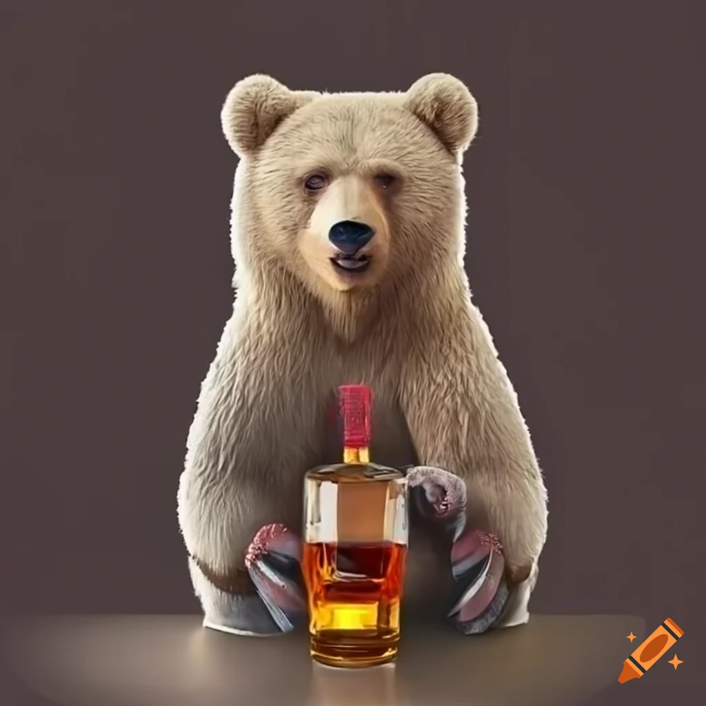 Bears in a bar sitting in booths on Craiyon