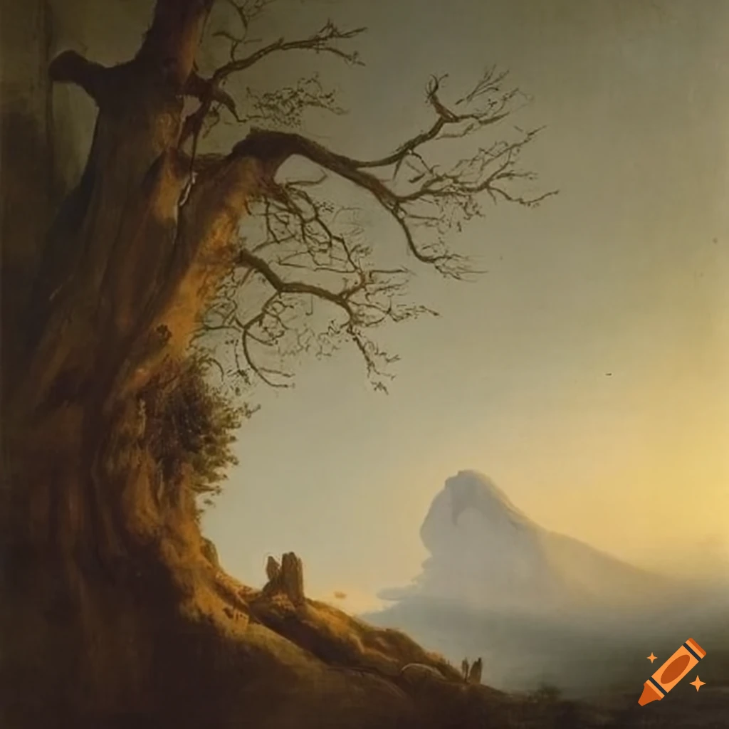 Pyrenees mountains painted by caspar david friedrich