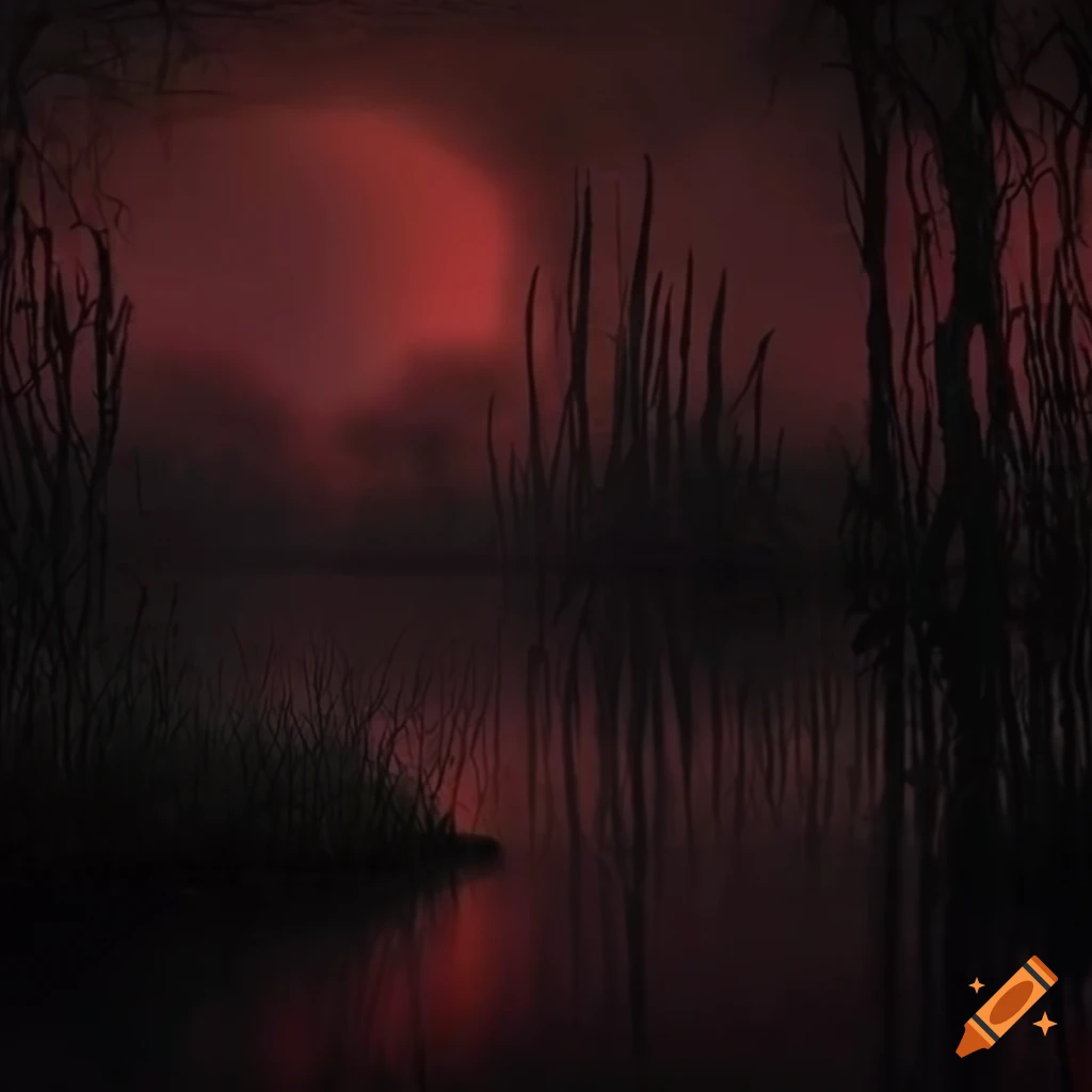 Horror-themed flamingo artwork