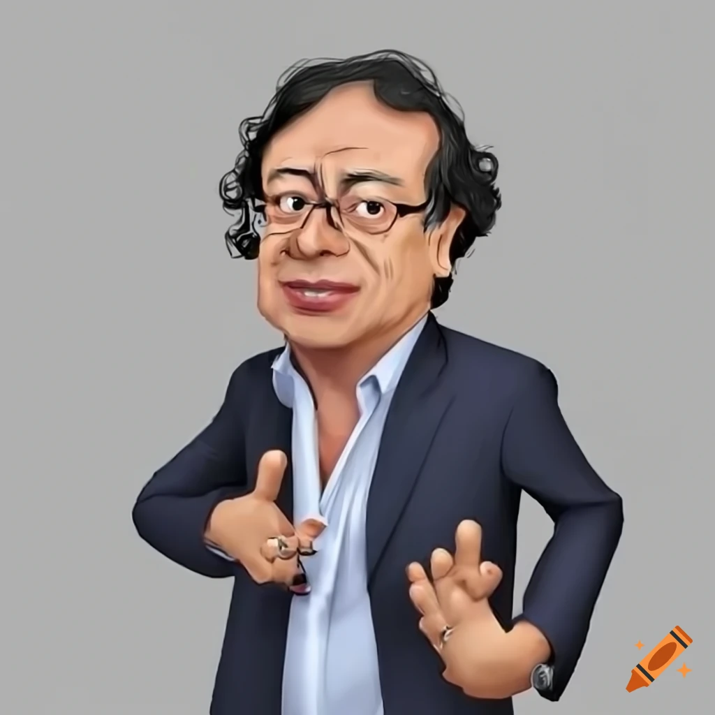 Cartoon image of Gustavo Petro Urrego on Craiyon