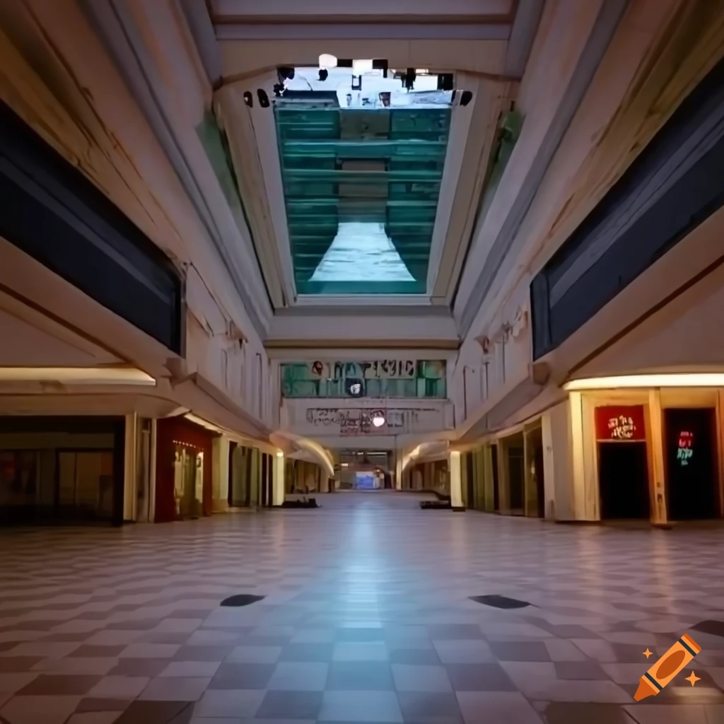 Inside old mall on Craiyon
