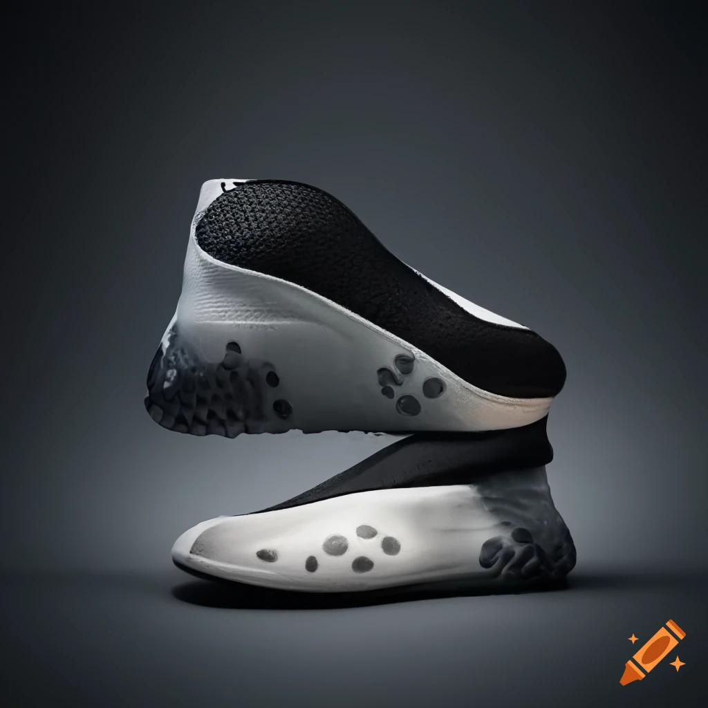 Futuristic alien boulder slip on shoe on Craiyon