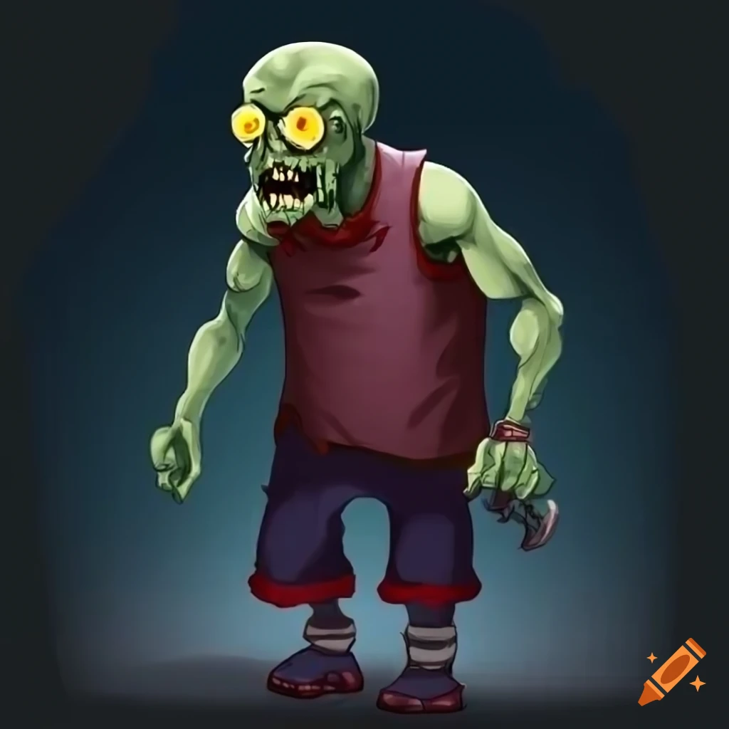 Simple zombie illustration on Craiyon