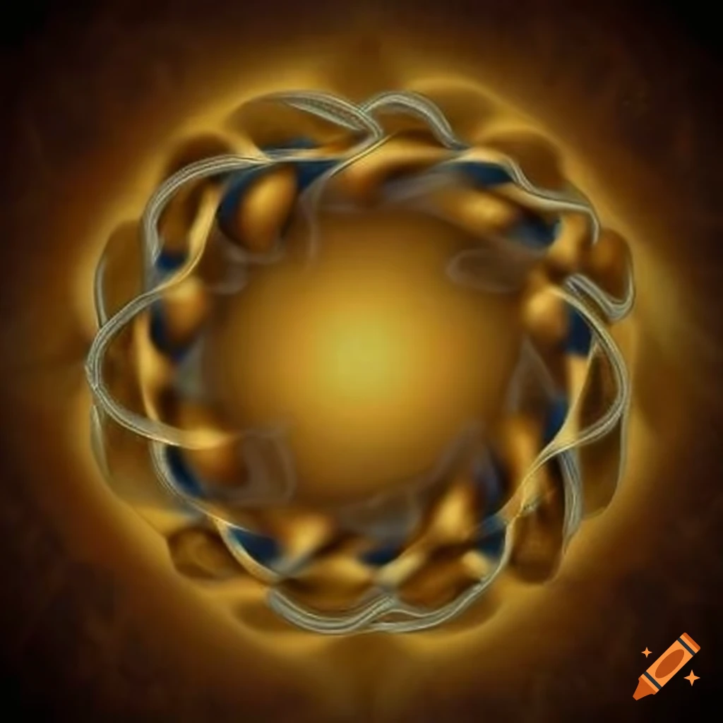 Celtic knot design with golden silk on Craiyon