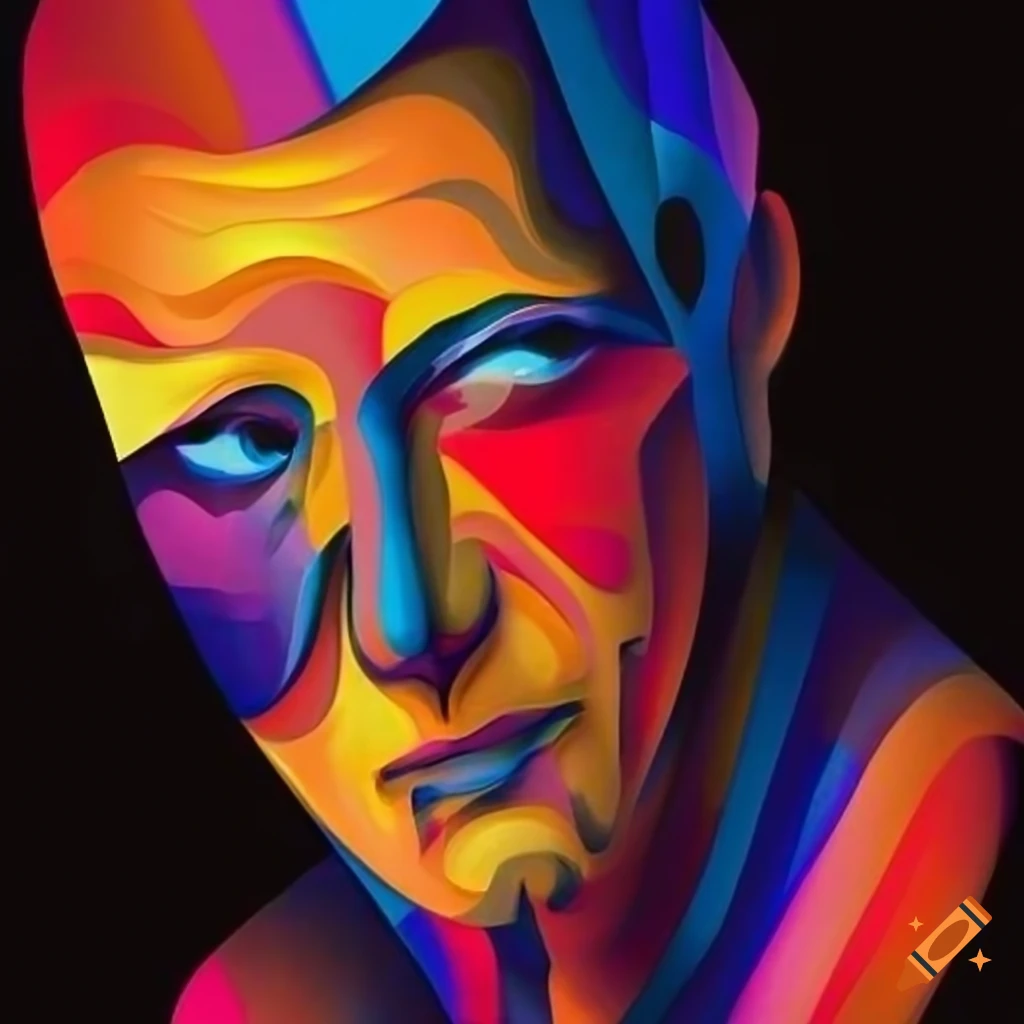 Abstract representation of a man on Craiyon