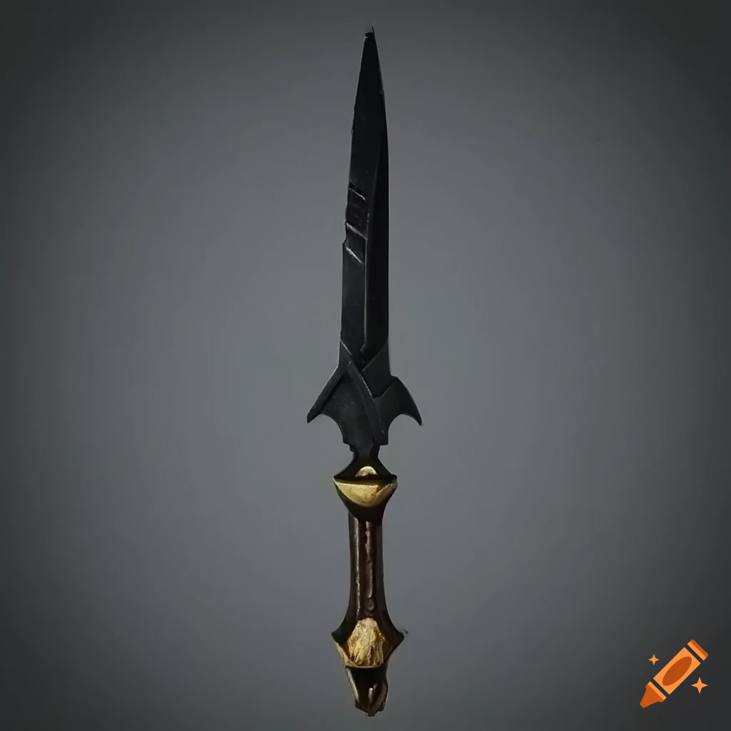 Digital art of a golden raven greataxe on Craiyon