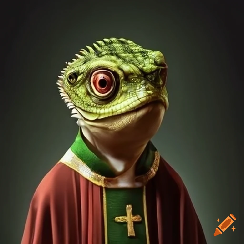 Frog wearing a pope hat on Craiyon