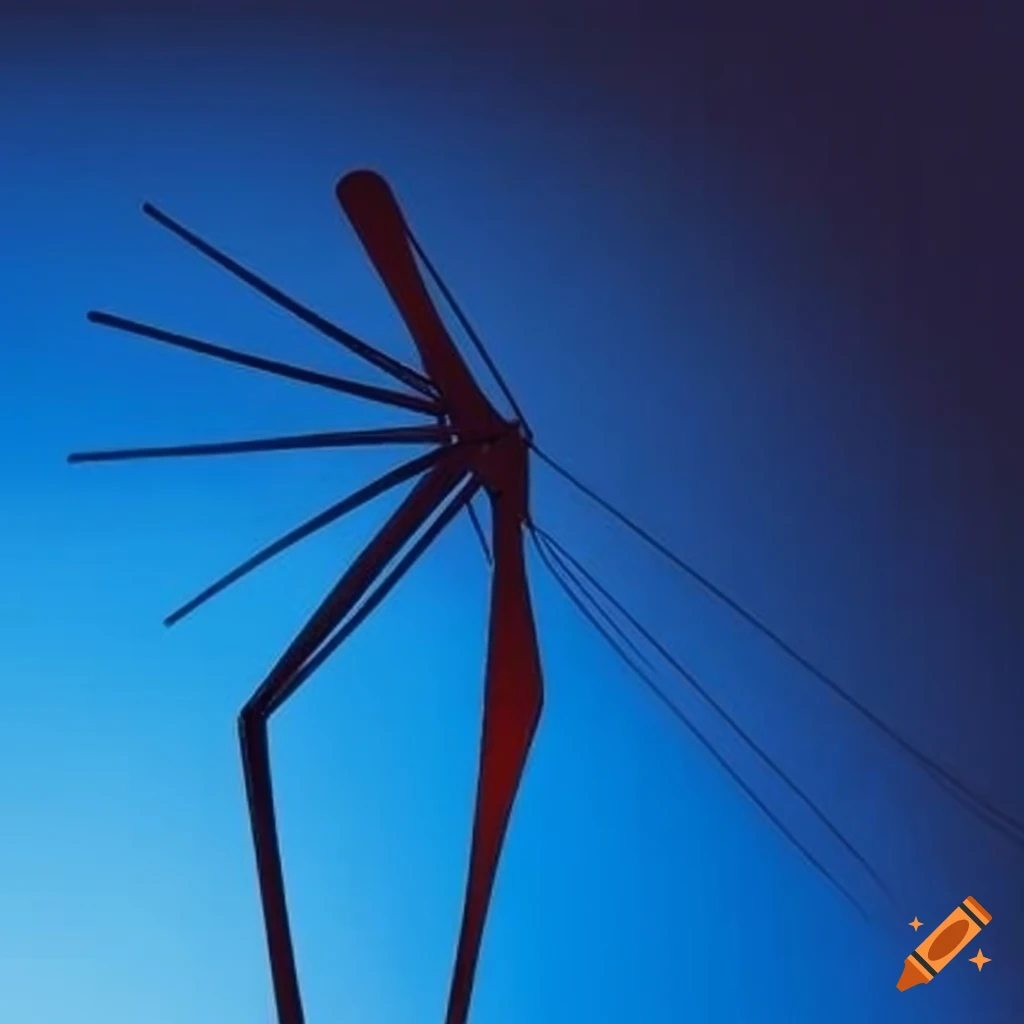 Abstract painting titled 'calder blue morse'