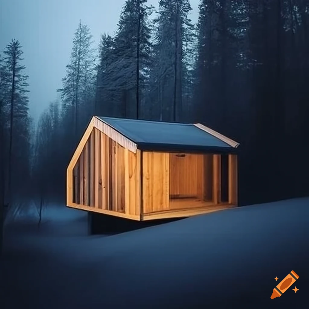 Minimalist cabin architecture in norway