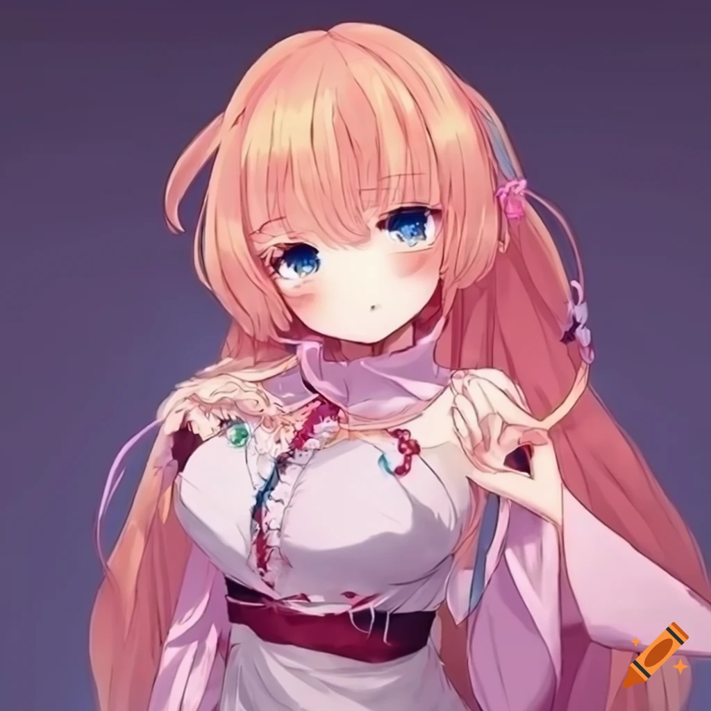 Illustration of anime girls on Craiyon