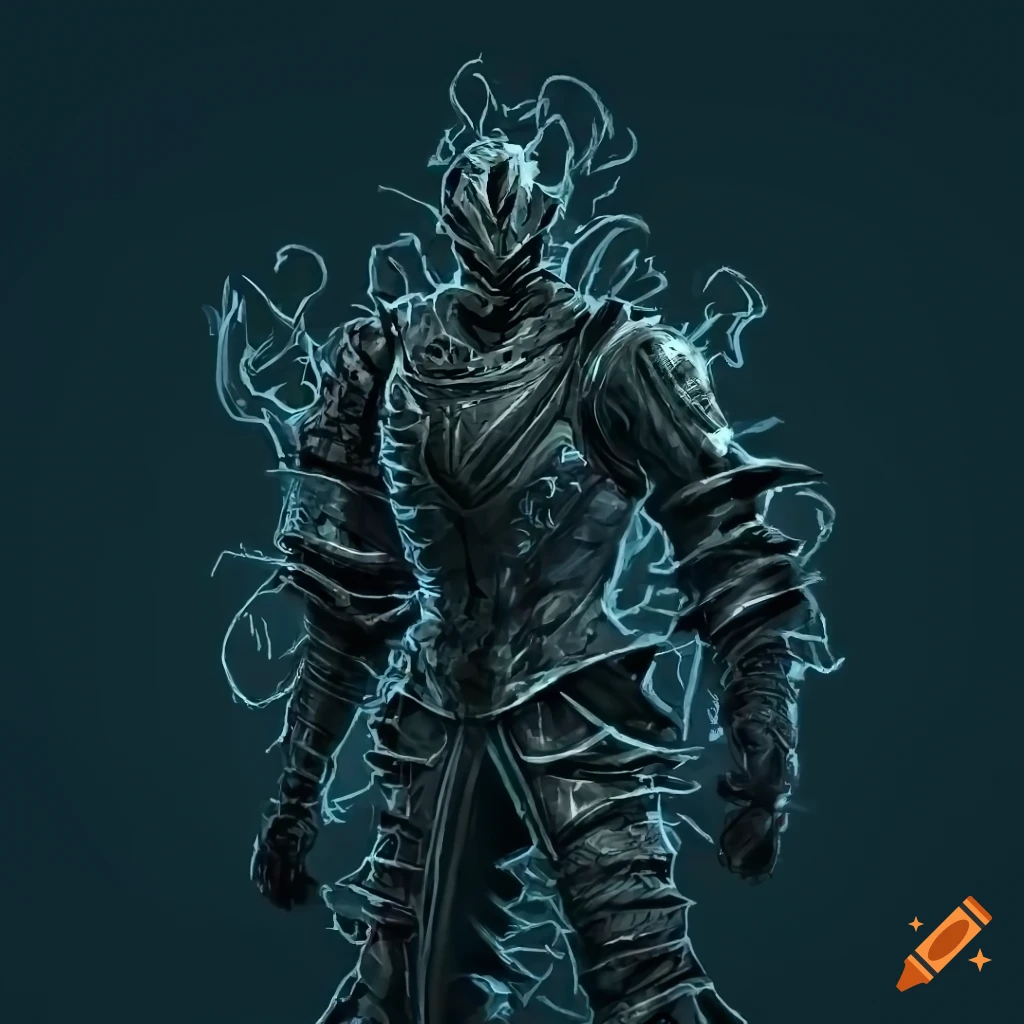 Concept art of a fire elemental mind carapace armor, a magical plate ...