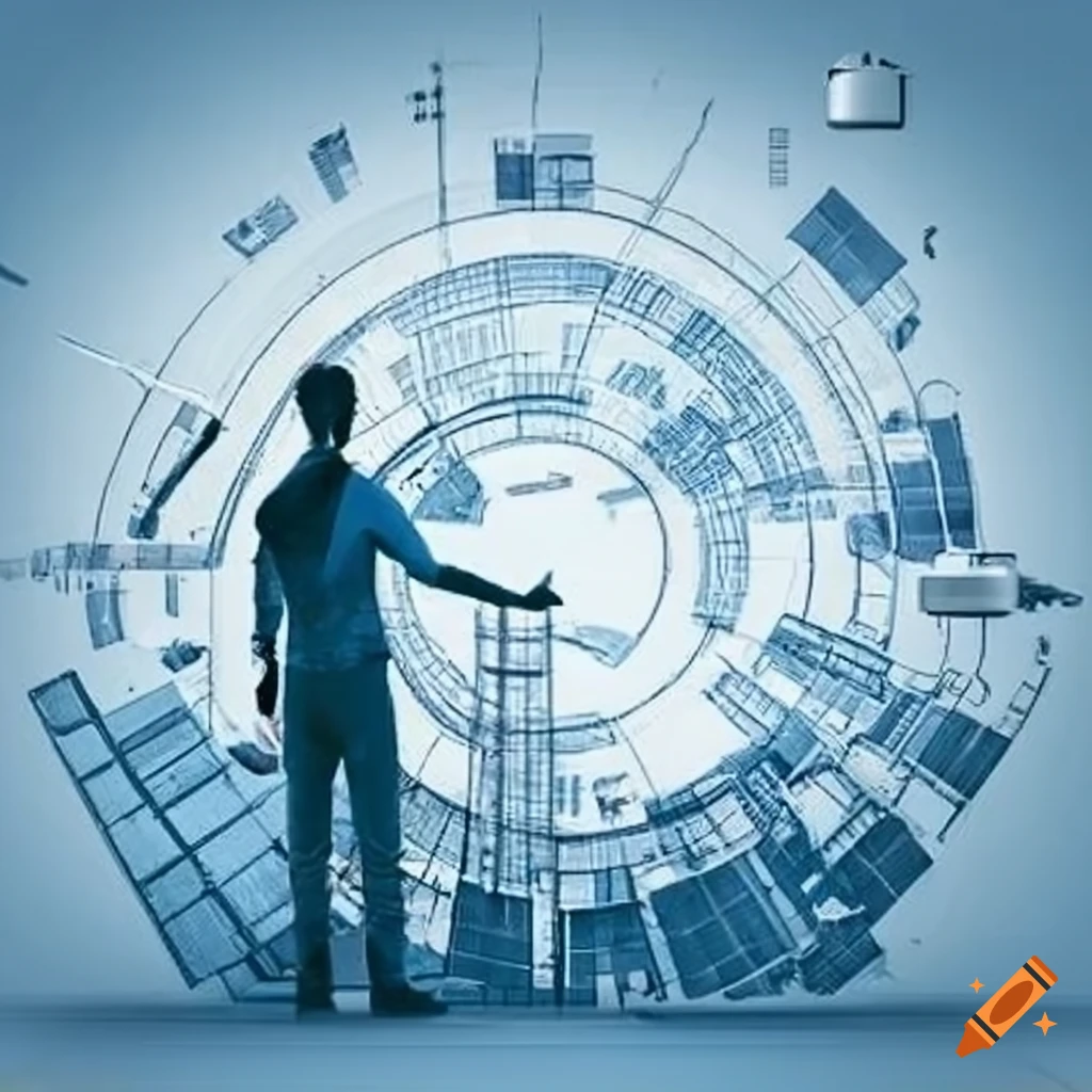 Blueprint for IT project management on Craiyon