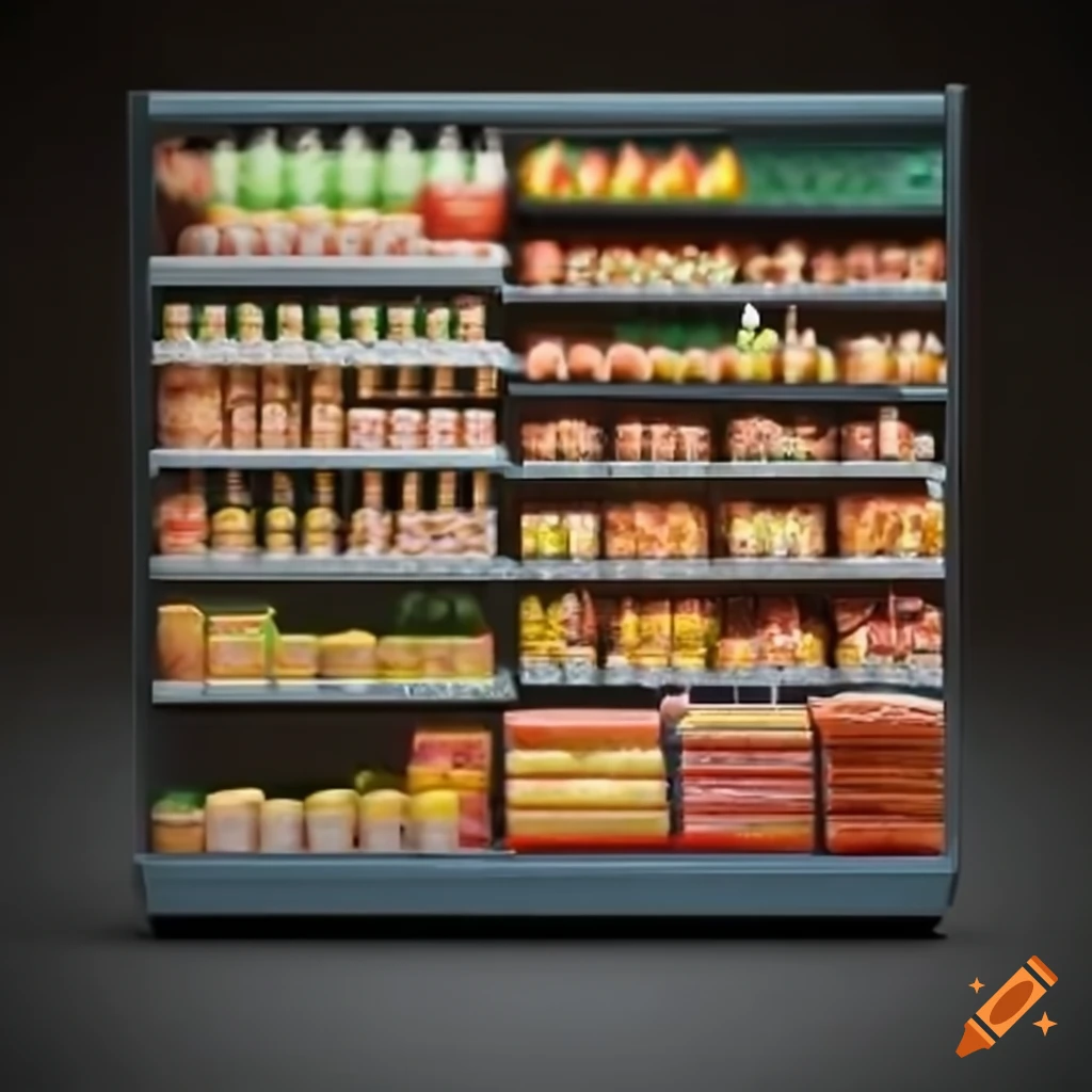 Realistic depiction of a grocery store