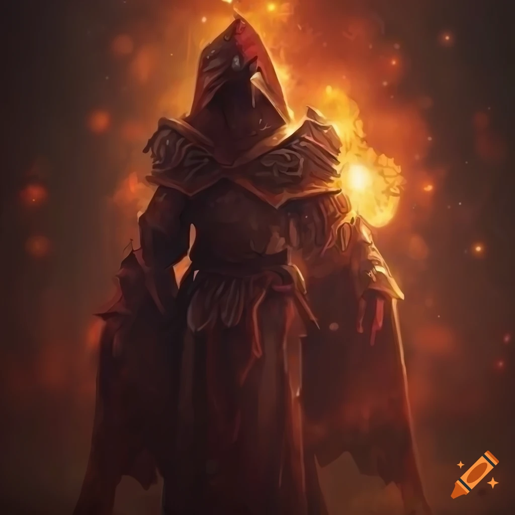 Digital art of a mage, knight, and wizard in ruins on Craiyon