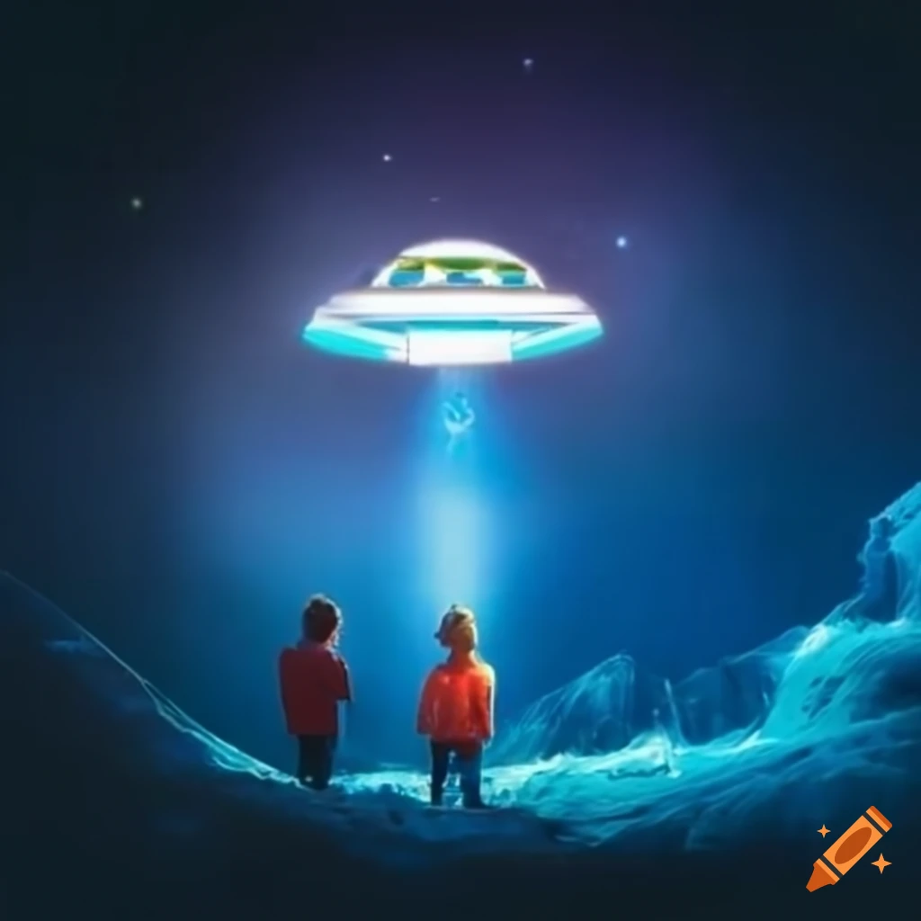 Ufo support technology in a classroom on Craiyon