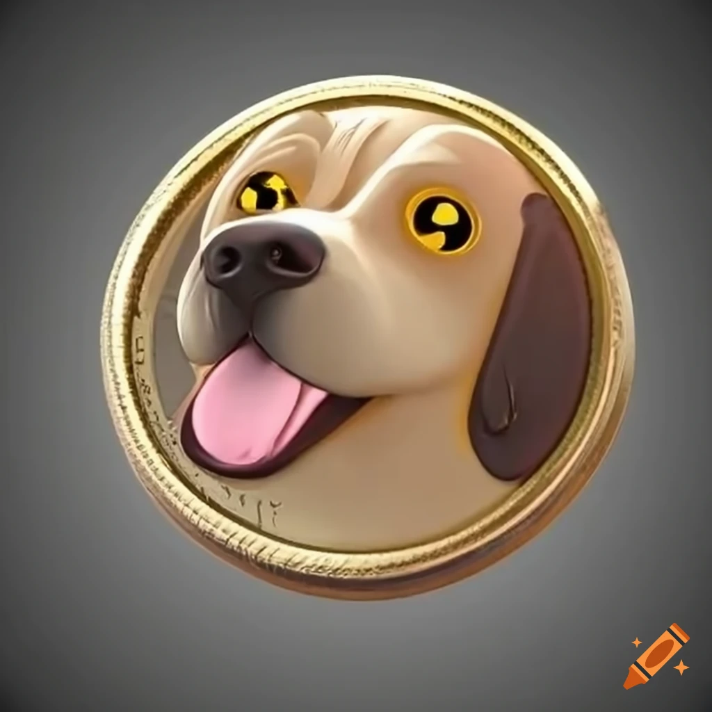 Logo of max dog coin cryptocurrency on Craiyon