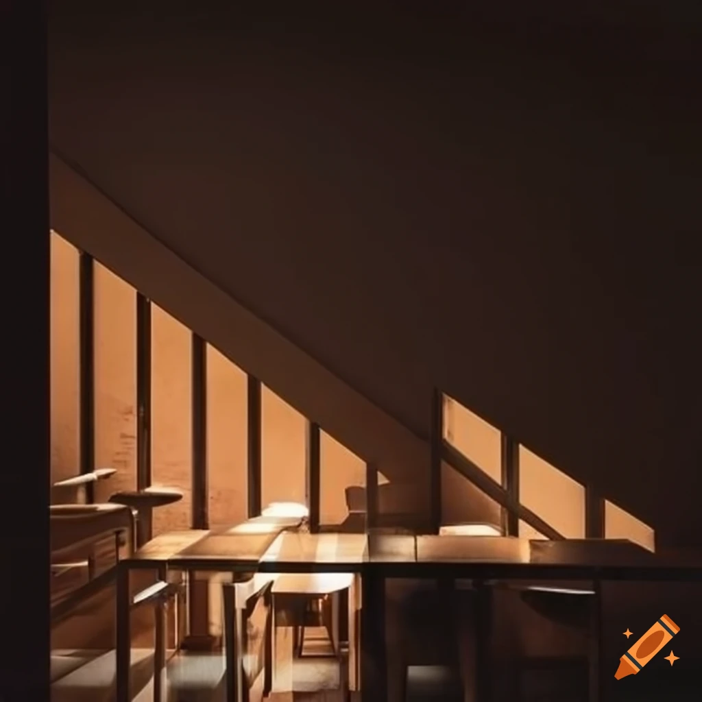 Secluded coffee shop with minimalist architecture