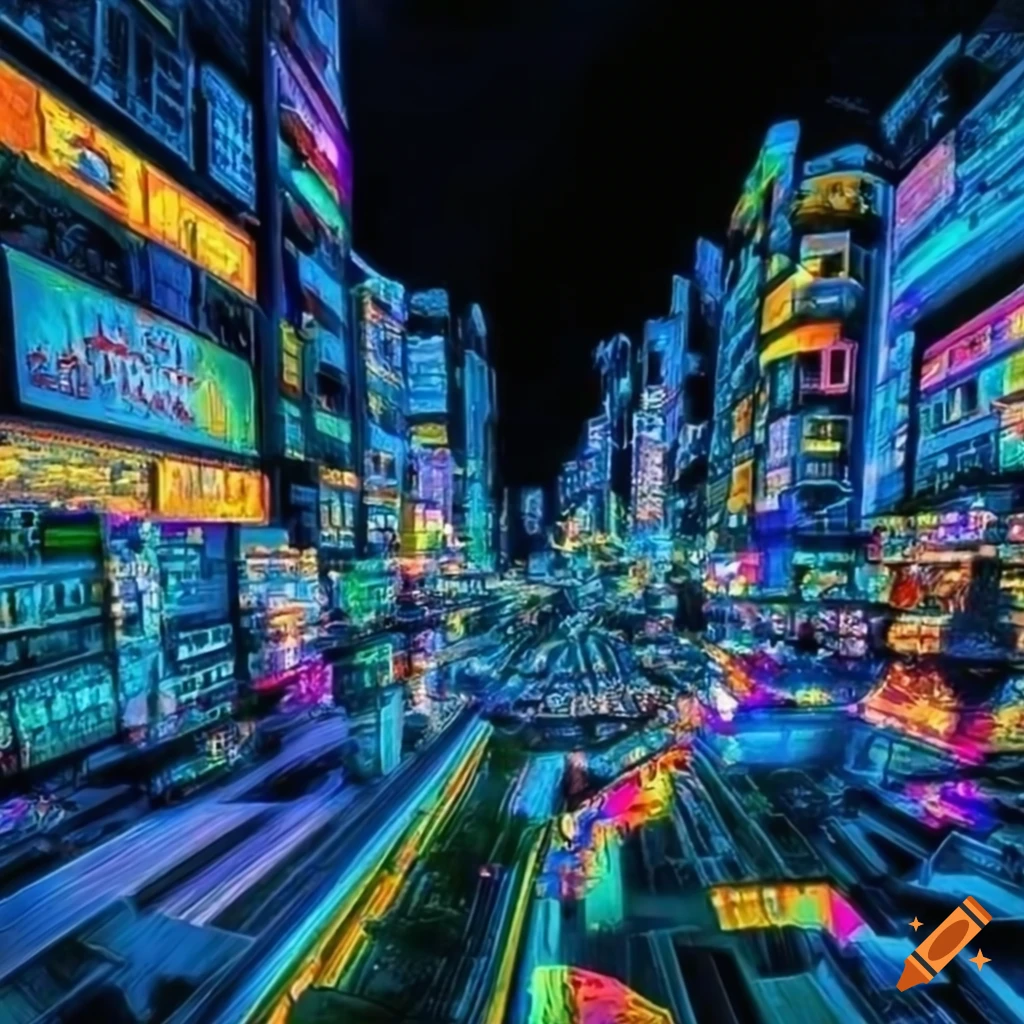 Ultra high resolution hyper-realistic cityscape art on Craiyon