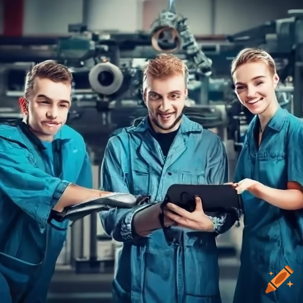 Engineer calibrating flowmeter in a factory on Craiyon
