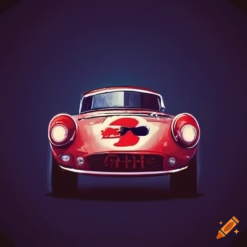 Vintage racing logo with the text 'fifou' on Craiyon