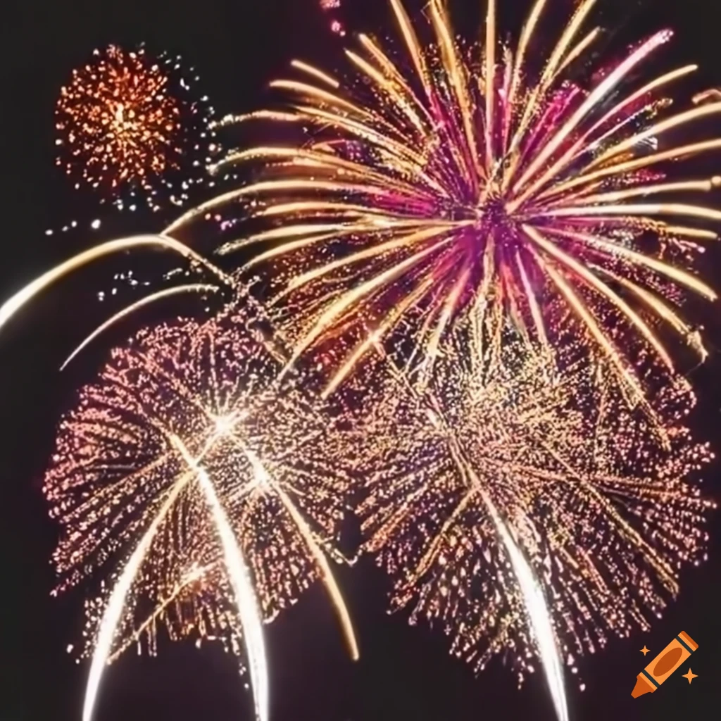 Sparkling fireworks on Craiyon
