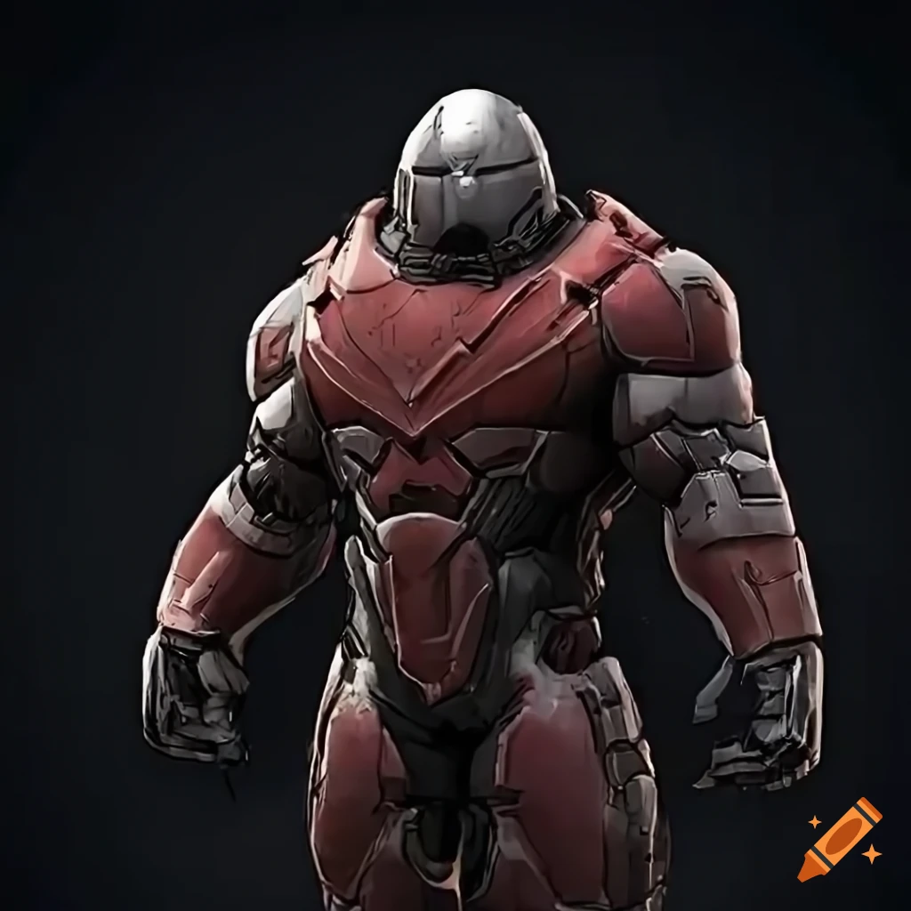 Detailed concept art of futuristic juggernaut armor on Craiyon