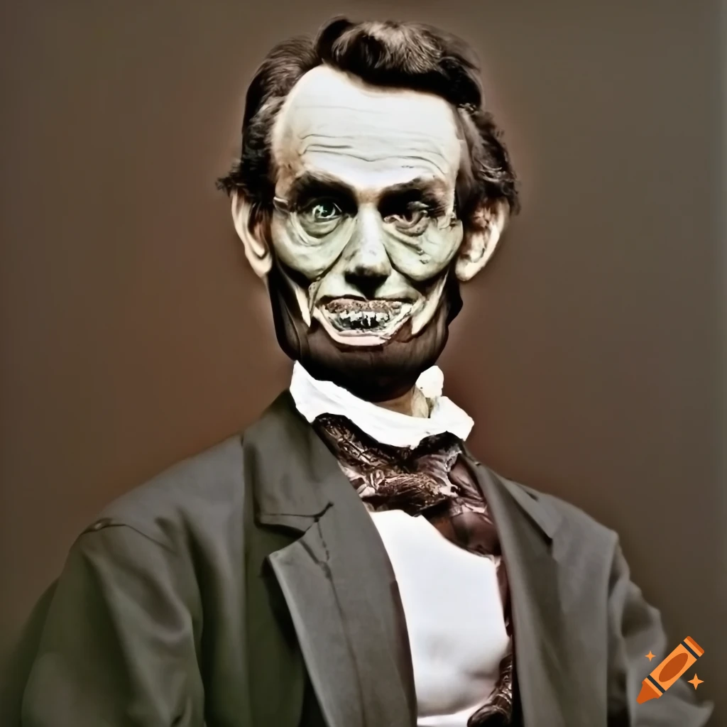 Smiling abraham lincoln with a mustache on Craiyon