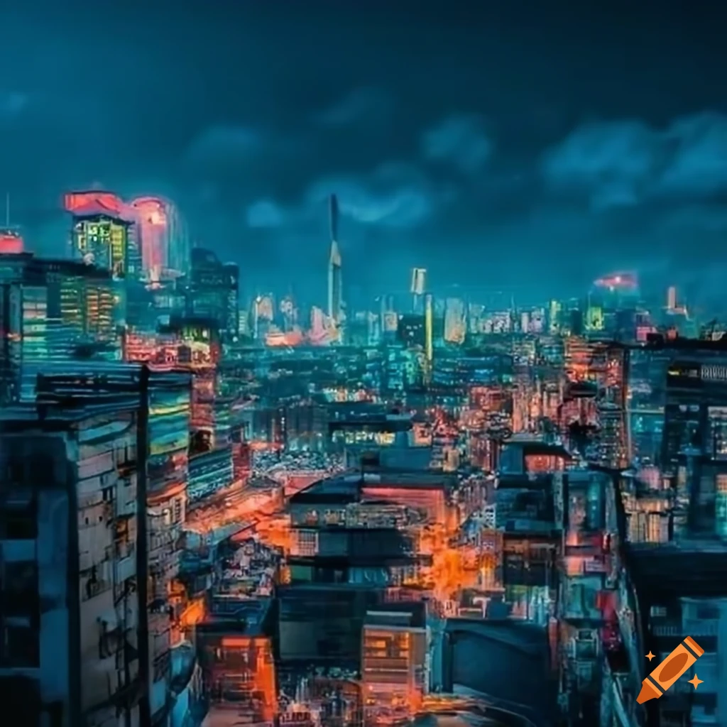 Ultra high resolution hyper-realistic cityscape art on Craiyon