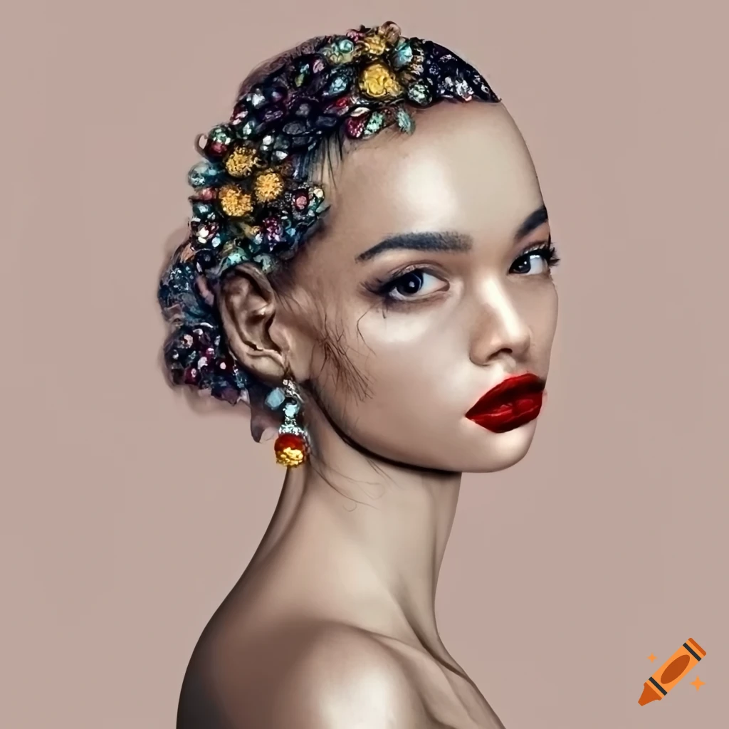 🌺 in the heart of a tropical paradise, envision a mesmerizing woman ...