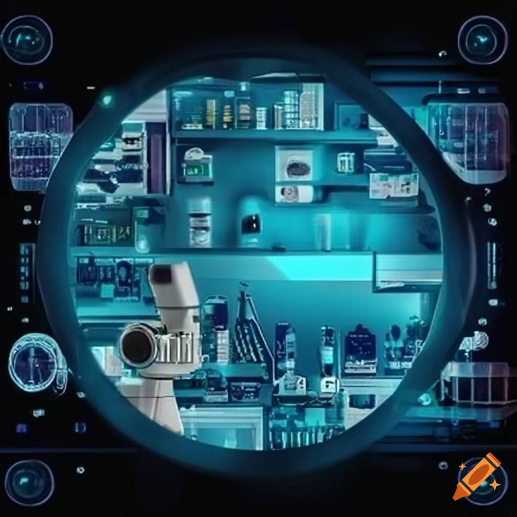 Science lab room interior on Craiyon