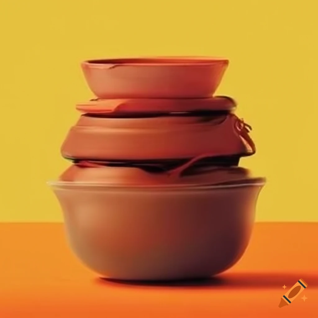 Stackable dishes on Craiyon