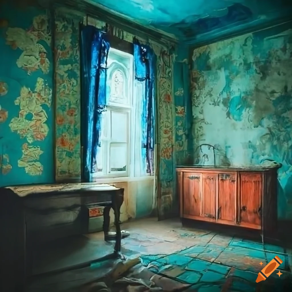 Vintage interior of a Soviet Russian household on Craiyon