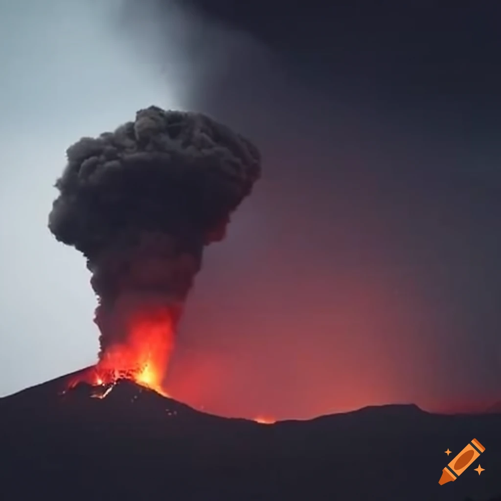 Devastating eruption of mount vesuvius in italy