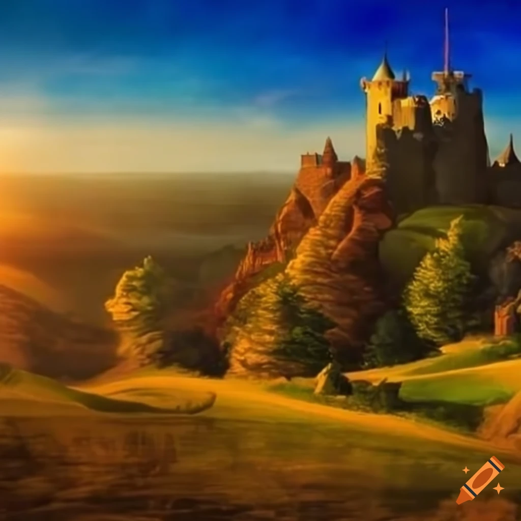 Medieval castle in britain on Craiyon