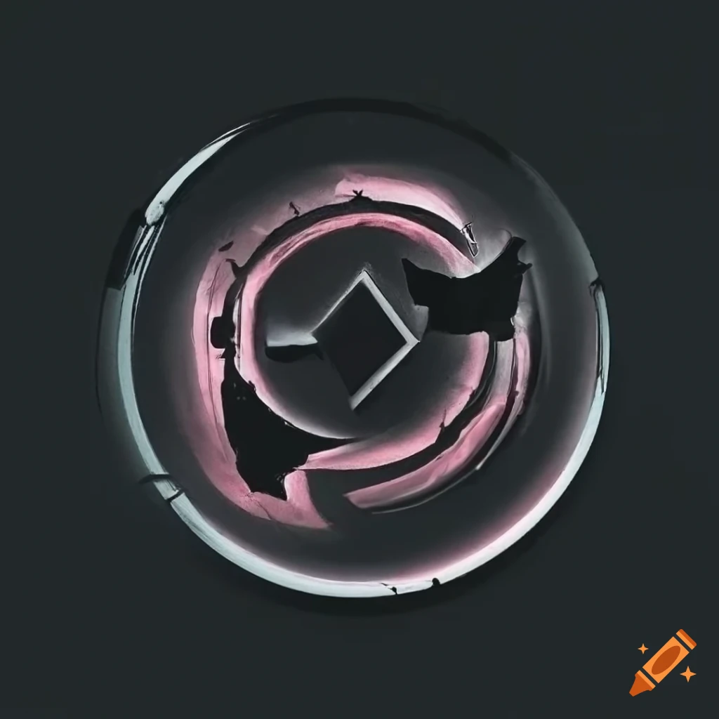 Dark rune with fancy lines on a white background on Craiyon