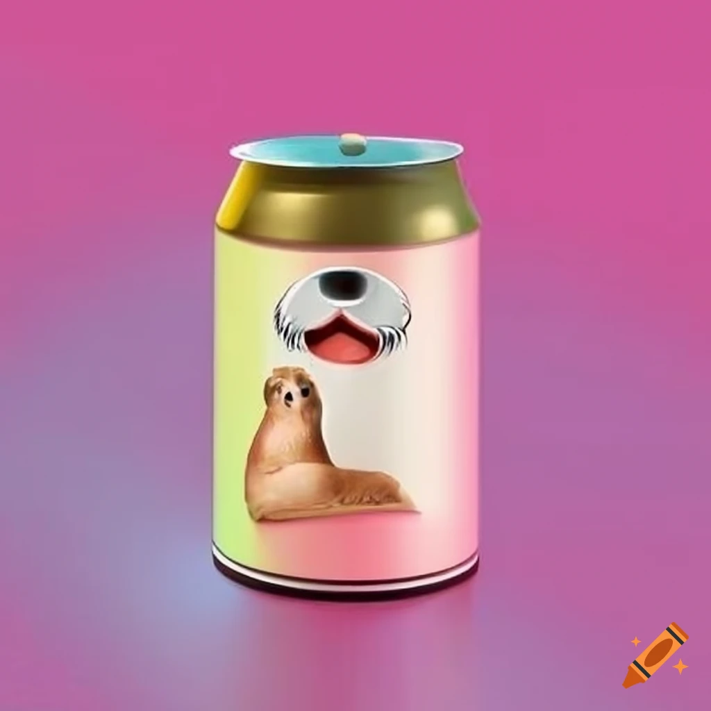 Canned food with cute otter on label on Craiyon