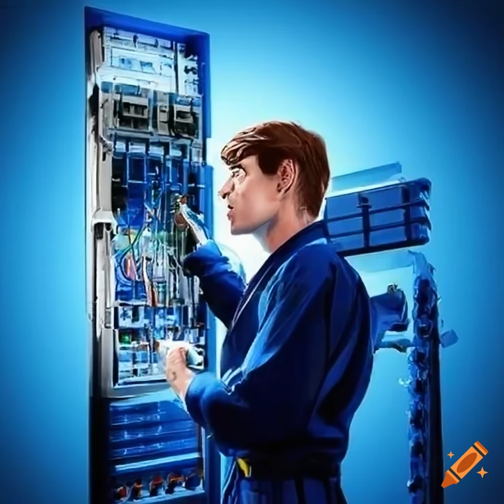 Image of a male telecom technician