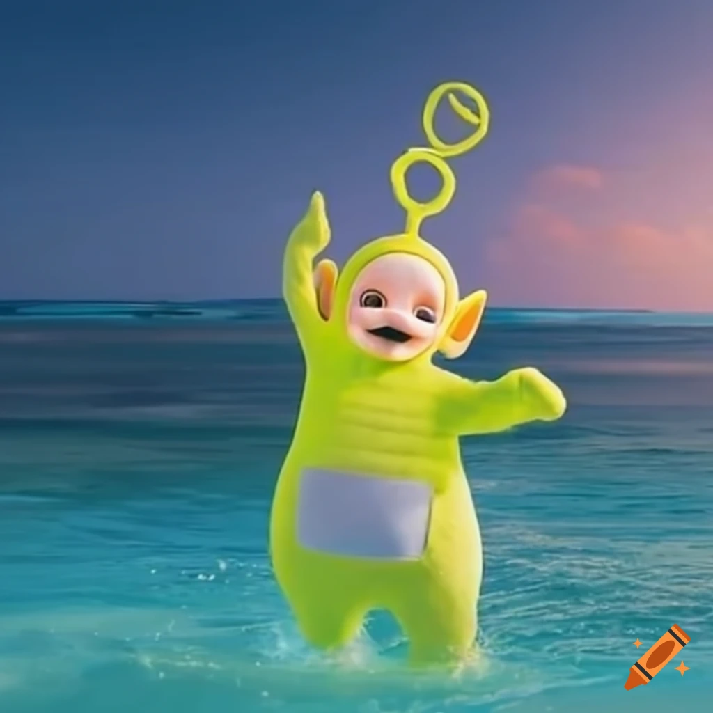 Colorful teletubbies having a romantic dinner on Craiyon